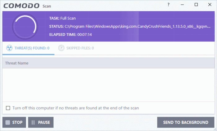 Run a Full Computer Scan, Scan My PC, Virus Scan, Virus Removal | Comodo Client Security
